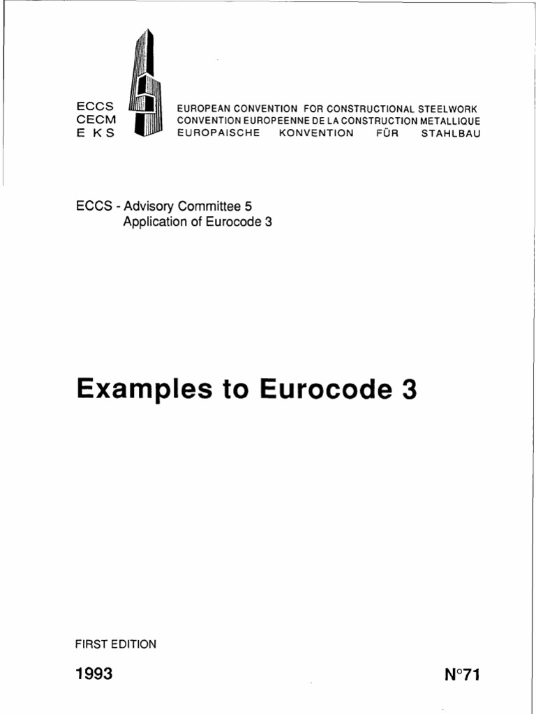 ECCS Examples To Eurocode 3 | PDF | Bending | Structural Load