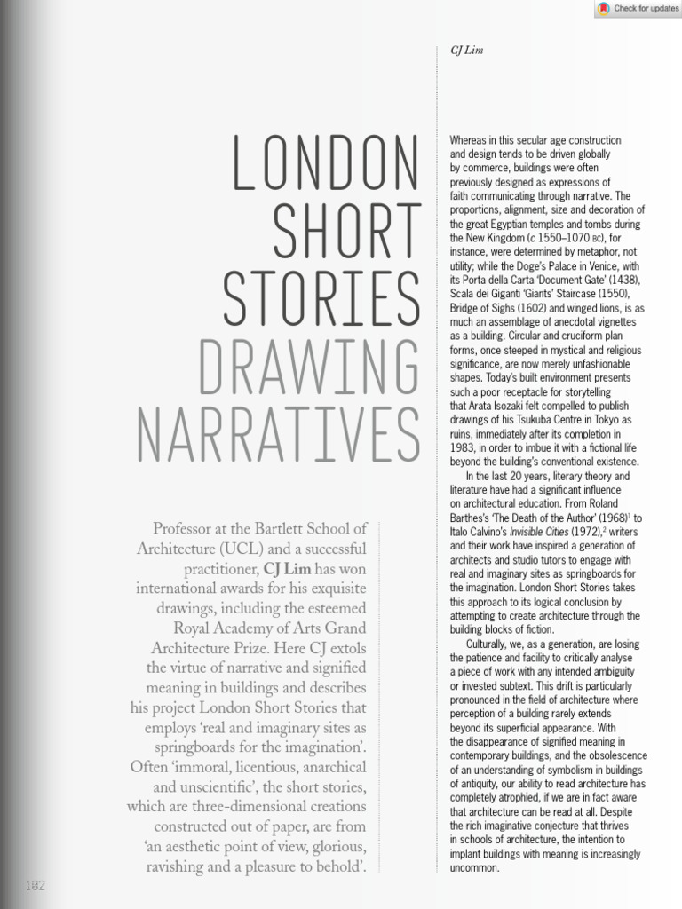 Architectural Design - 2013 - Lim - London Short Stories Drawing ...