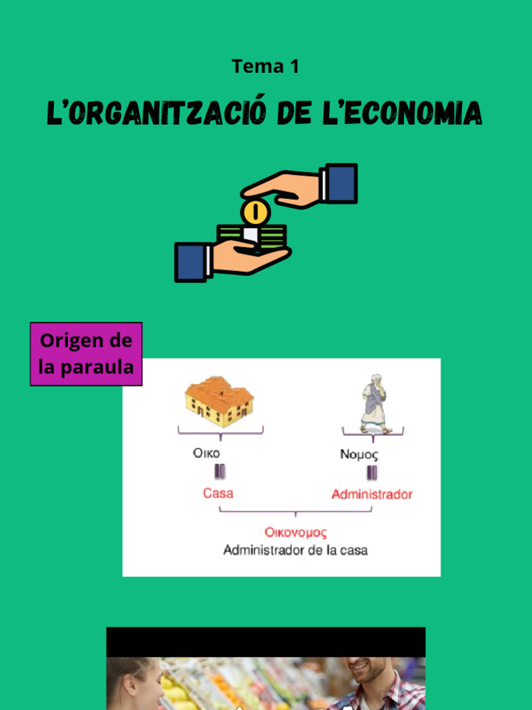 L’ORGANITZACIÓ DE L’ECONOMIA (1) | PDF