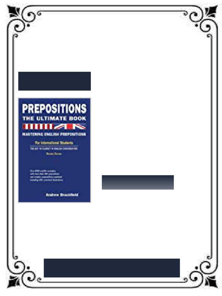 Prepositions The Ultimate Book Mastering English Prepositions Andrew ...