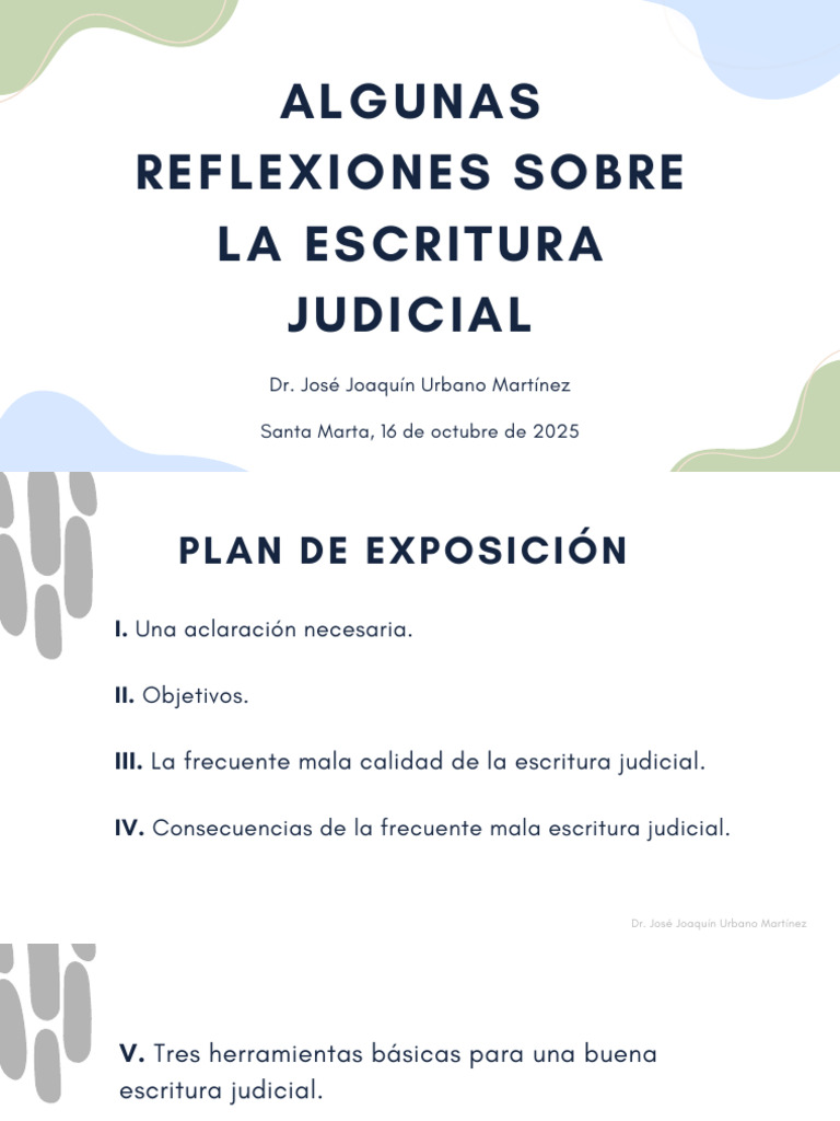 REFLEXIONES SOBRE ESCRITURA JUDICIAL DR URBANO MARTÍNEZ | PDF ...