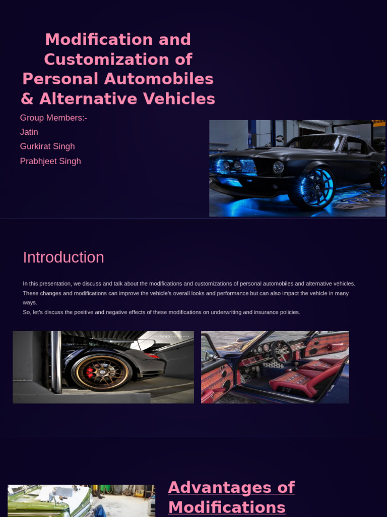 Impact of Vehicle Modifications on Insurance | PDF | Insurance ...