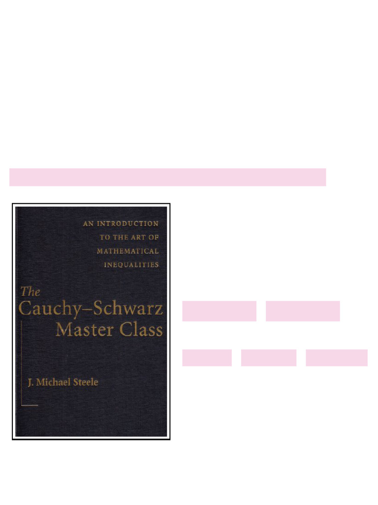 (Ebook) The Cauchy‒Schwarz Master Class: An Introduction to the Art of ...