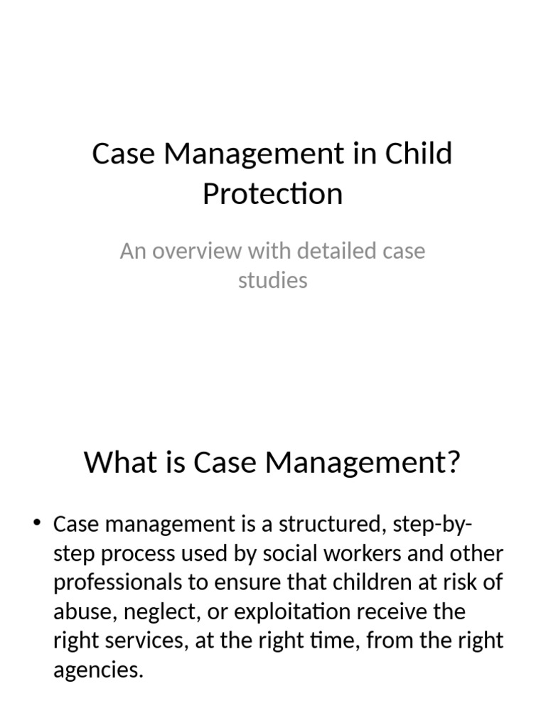 Child Protection Case Management Guide | PDF | Child Protection ...