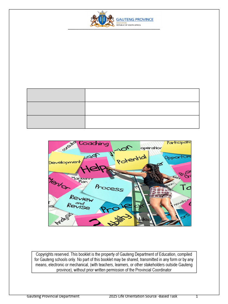 2025 Grade 11 LG, LO Source Based Task - Activity 1, revised | PDF | Environmental Science ...