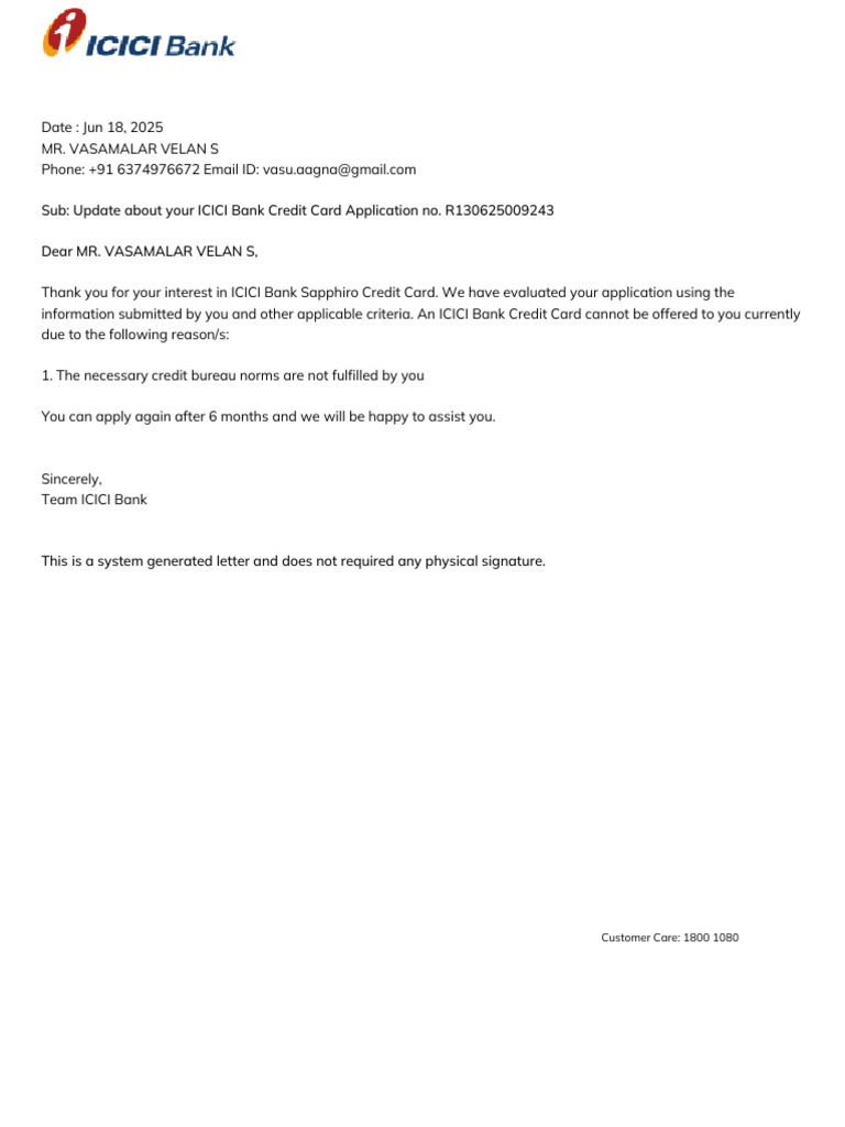 Rejection Letter | PDF