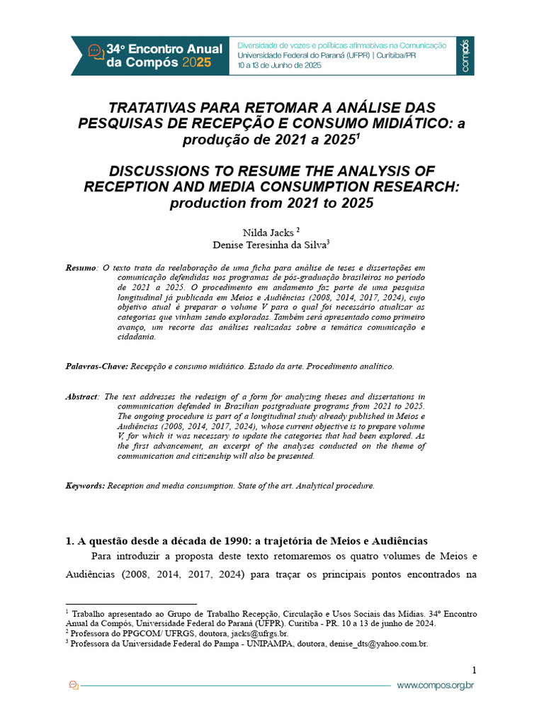 001280601 | PDF | Sociologia | Mídia de massa