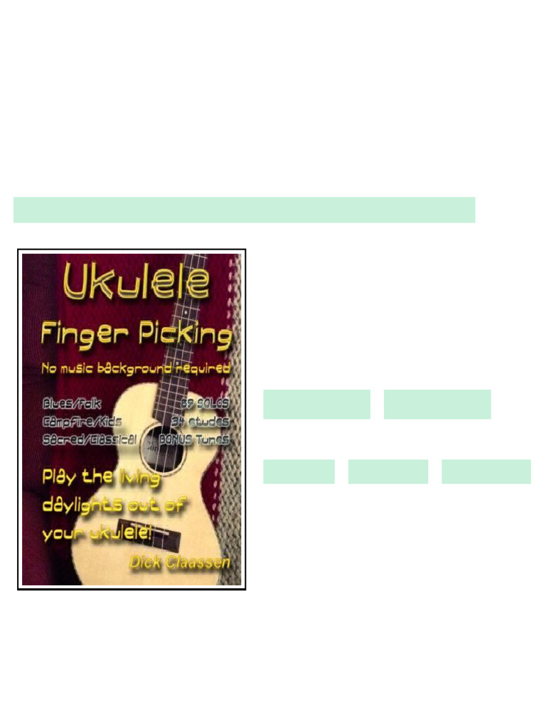 Ukulele Fingerpicking No Music Background Required Dick Claassen ...
