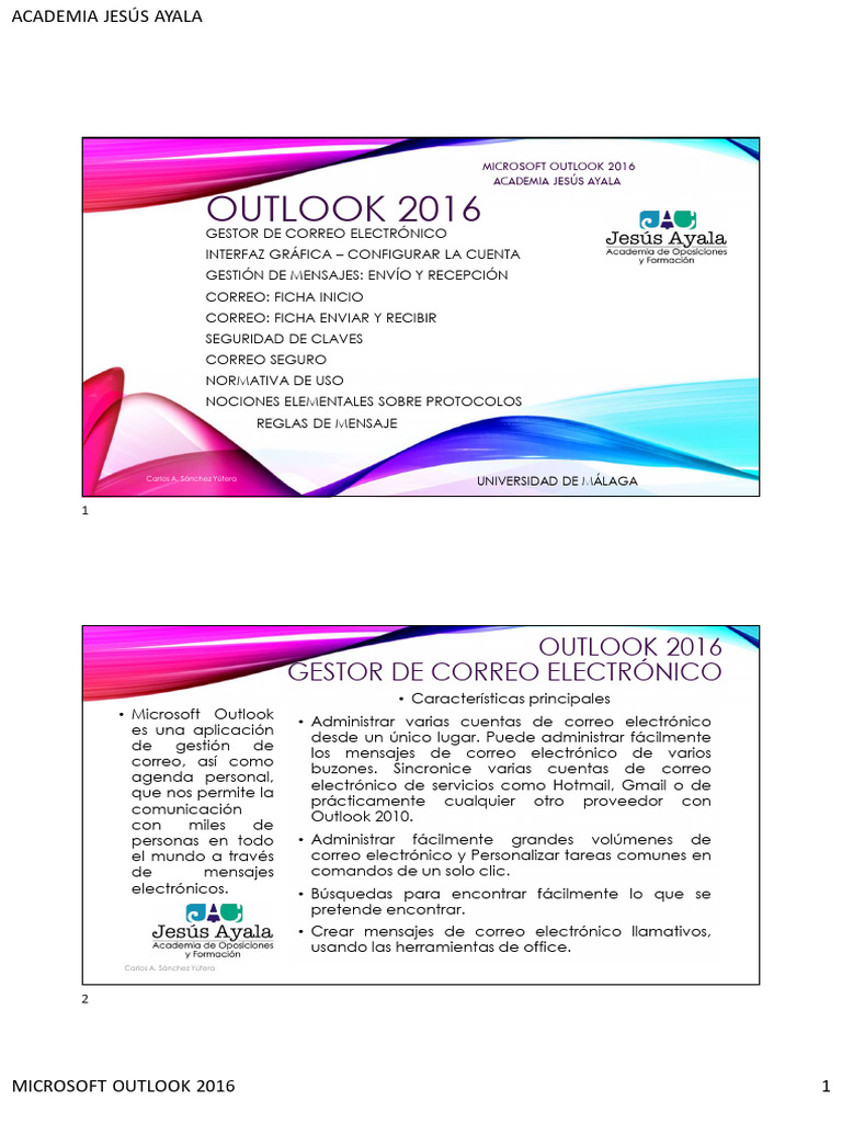 Outlook 2016 - Blanco - JAC | PDF | Protocolos de capa de aplicación ...