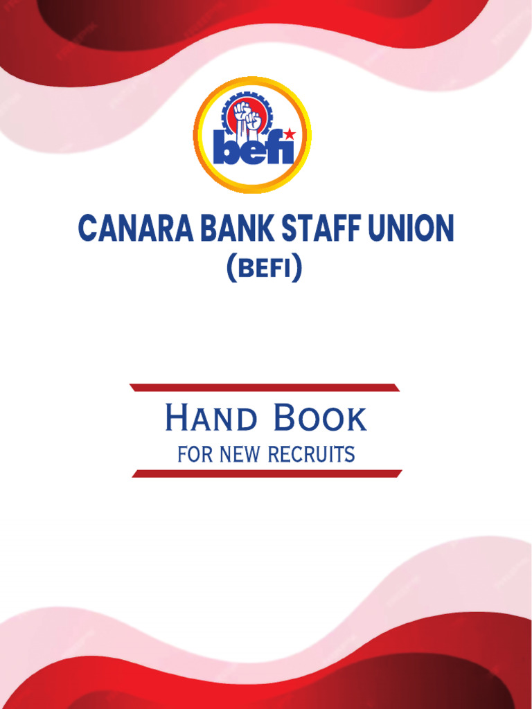Canara Bank Staff Union Hand Book Final (1) | PDF