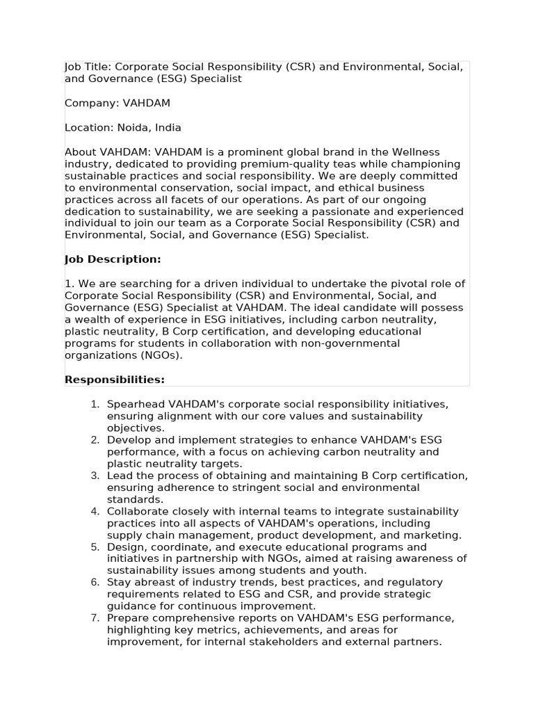 JD-ESG&CSR | PDF | Corporate Social Responsibility | Sustainability