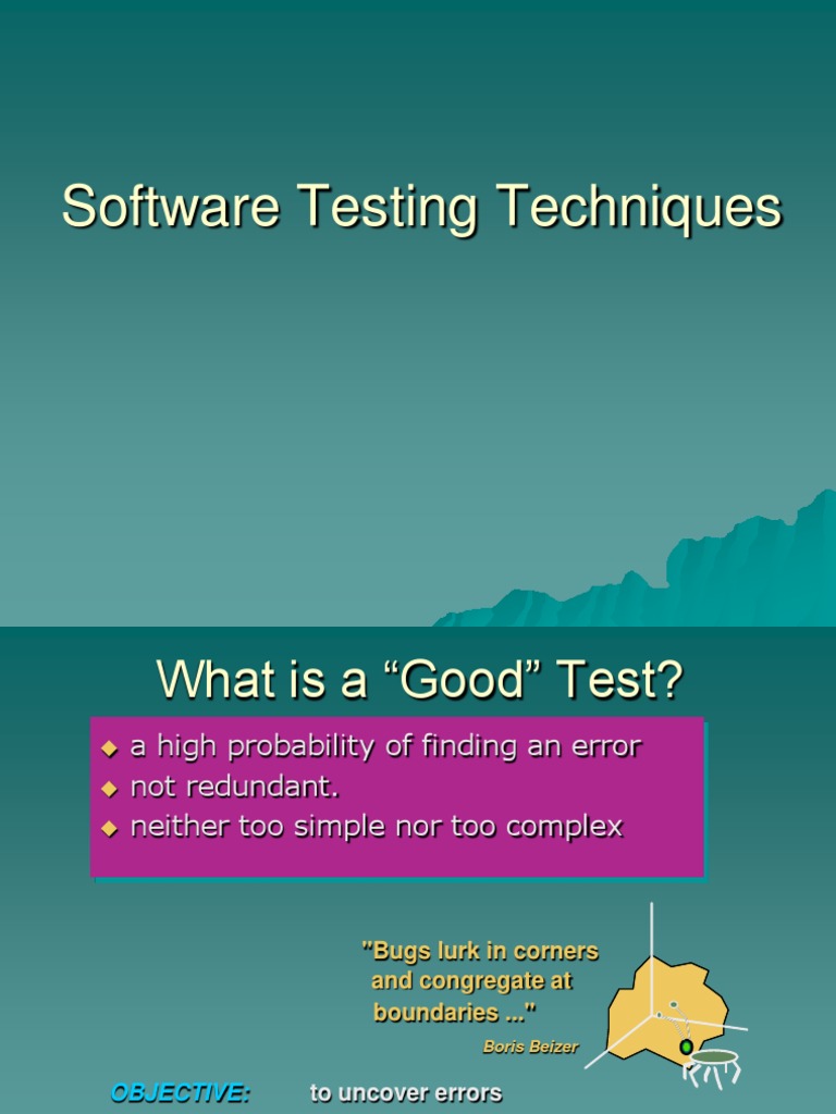 Software Testing Techniques | PDF | Software Testing | Software Bug