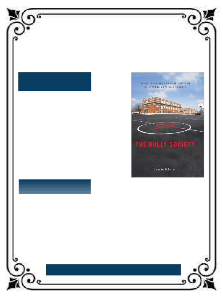 The Bully Society School Shootings and the Crisis of Bullying in ...