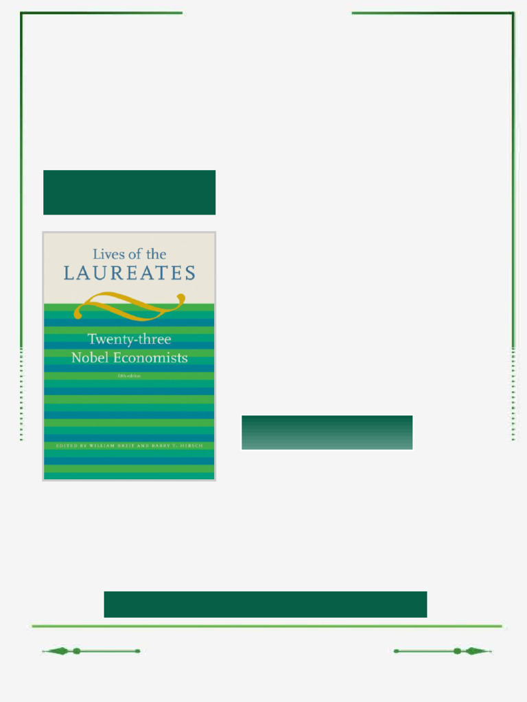 Lives of the Laureates Fifth Edition Twenty three Nobel Economists ...