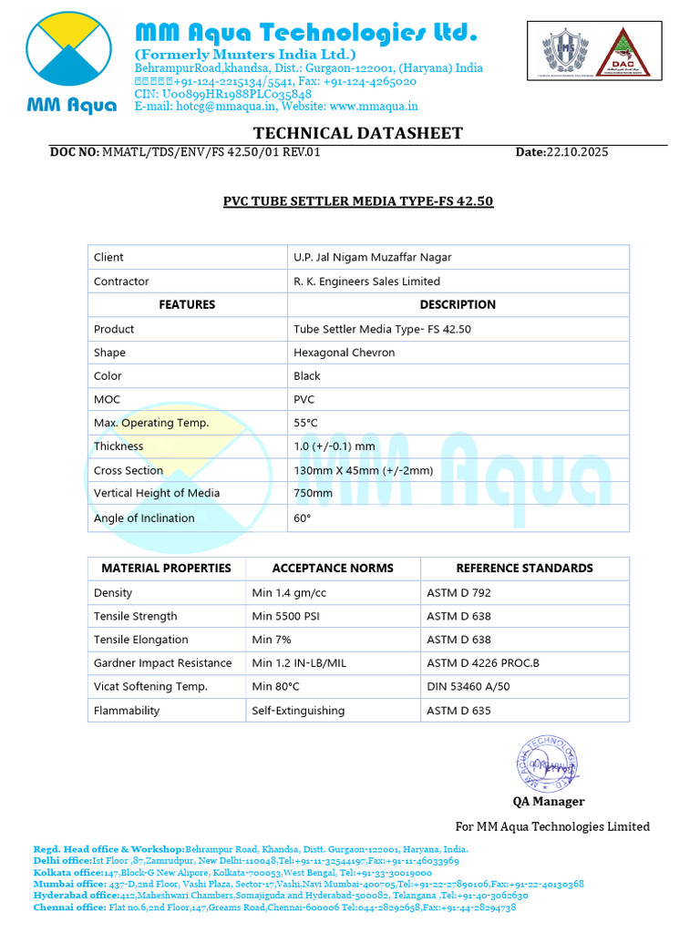 TDS-FS 42.50_22.10.2025.1 | PDF | Mechanical Engineering | Applied And ...