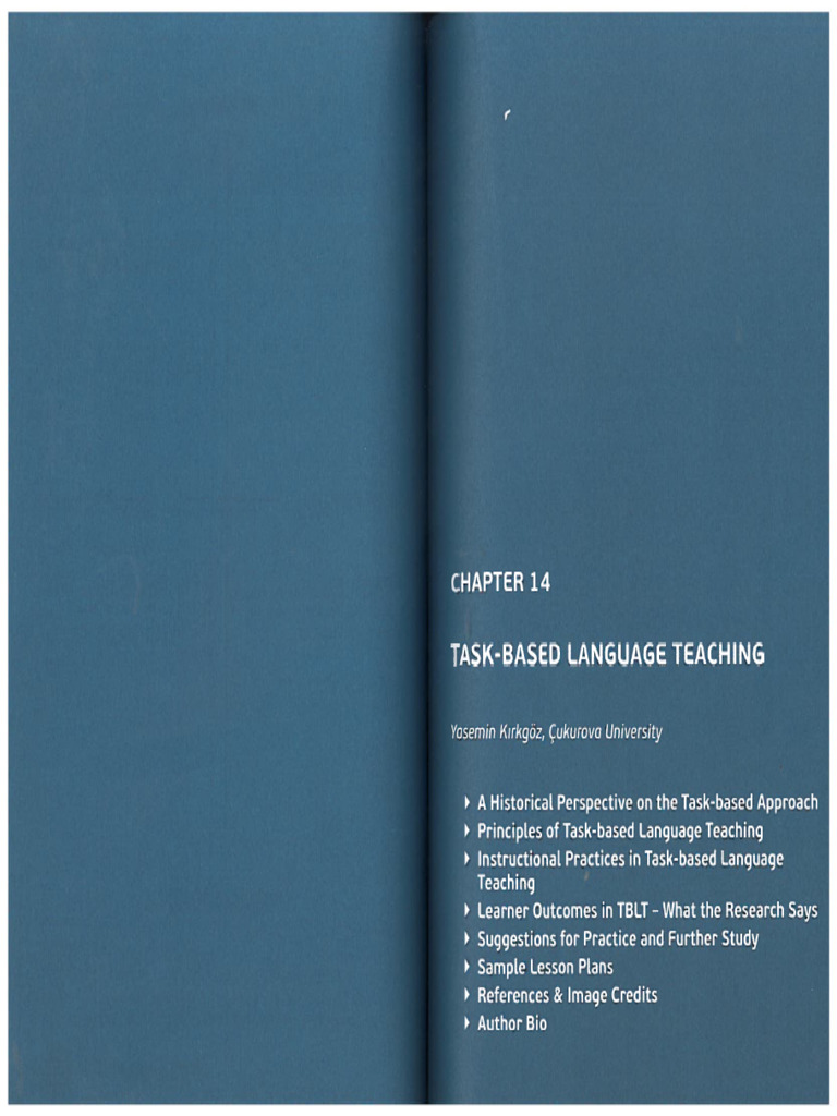 Task Based Teaching | PDF
