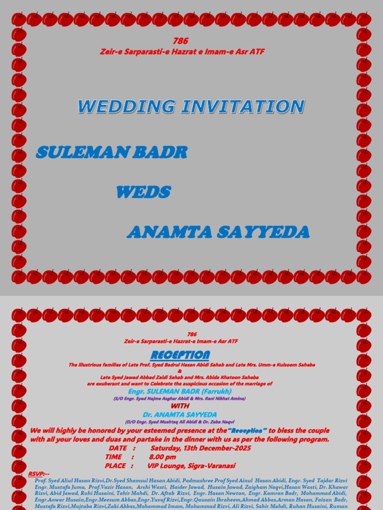 Wedding Invitation 13dec2025 | PDF