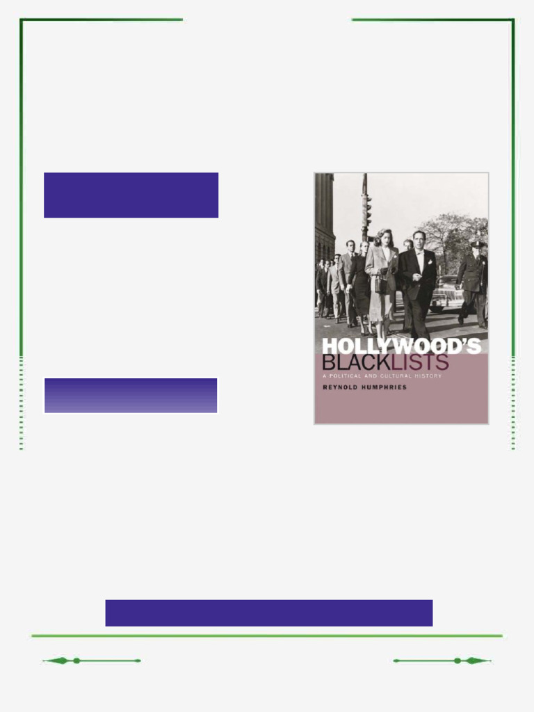 Hollywood s Blacklists Reynold Humphries ebook ready-to-download pdf ...