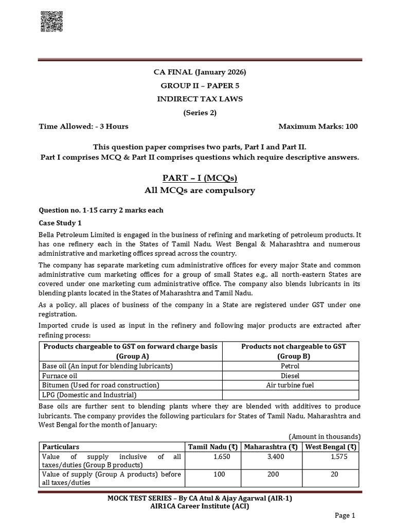 Idt 2 Question Paper Copy | PDF | Insurance | Value Added Tax
