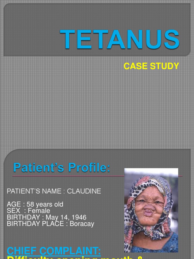 Tetanus Case | PDF | Wound | Rtt