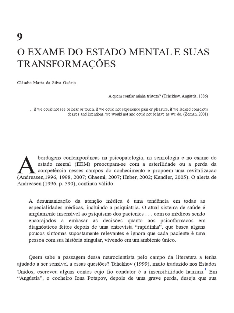 Cap 9 HUZT- Exame mental | PDF