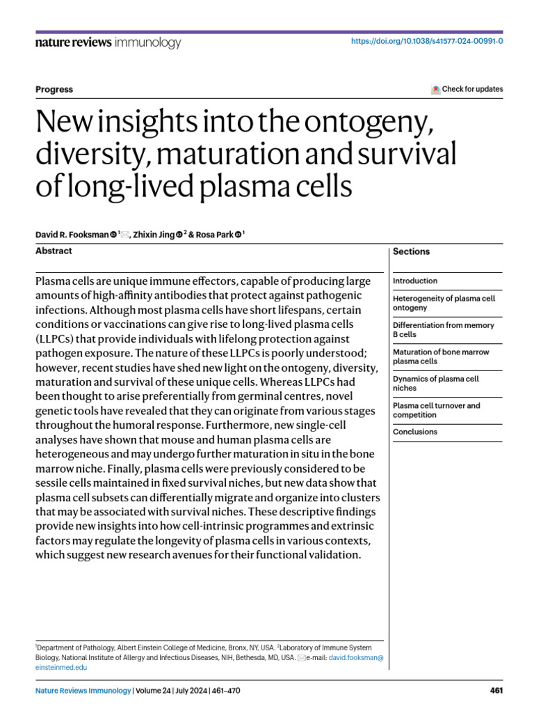 FOOKSMAN 2024 - New Insights Into The Ontogeny, Diversity, Maturation ...