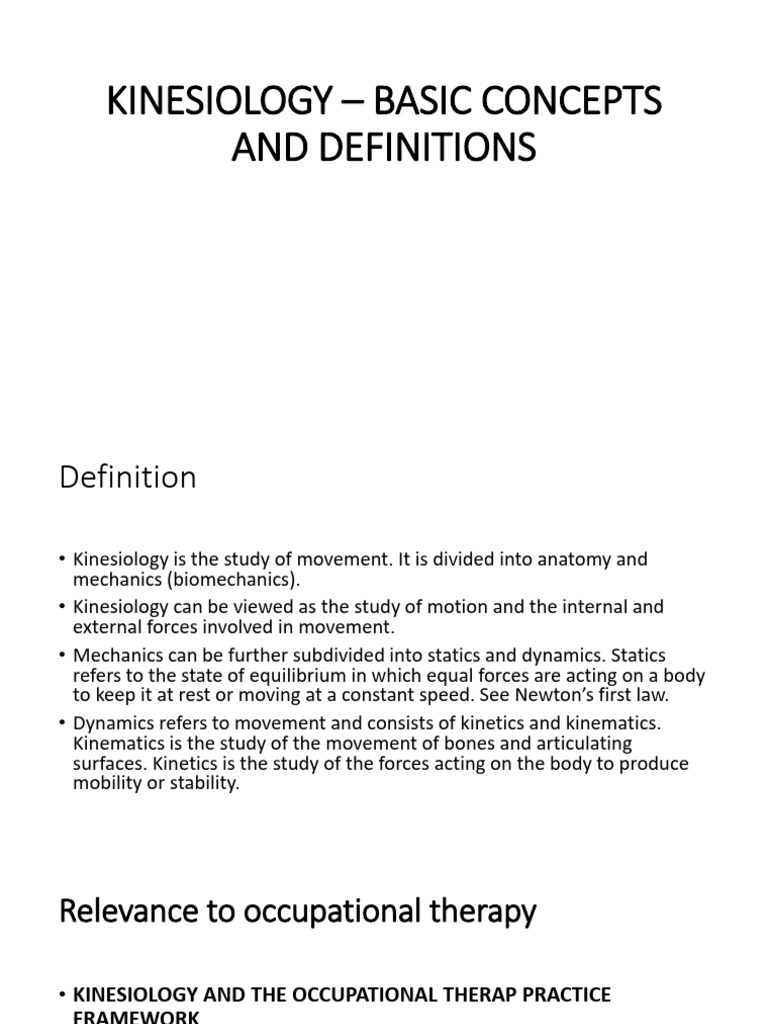 KINESIOLOGY â BASIC CONCEPTS AND DEFINITIONS 3 | PDF | Anatomical Terms ...