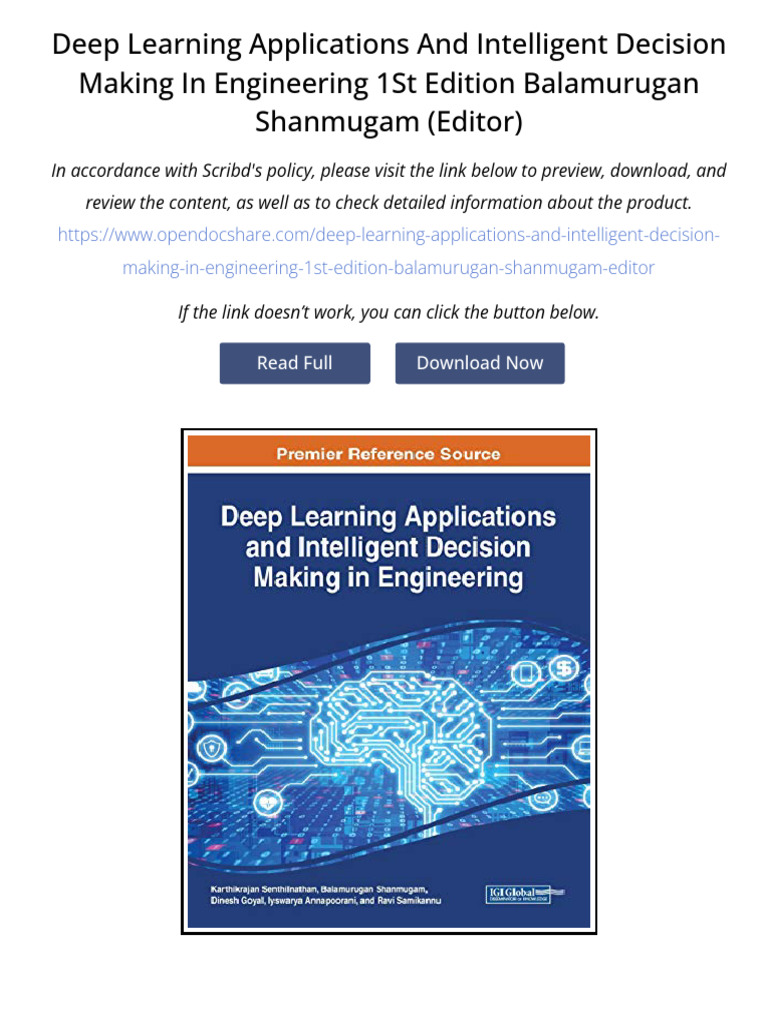 Deep Learning Applications and Intelligent Decision Making in Engineering 1st Edition ...