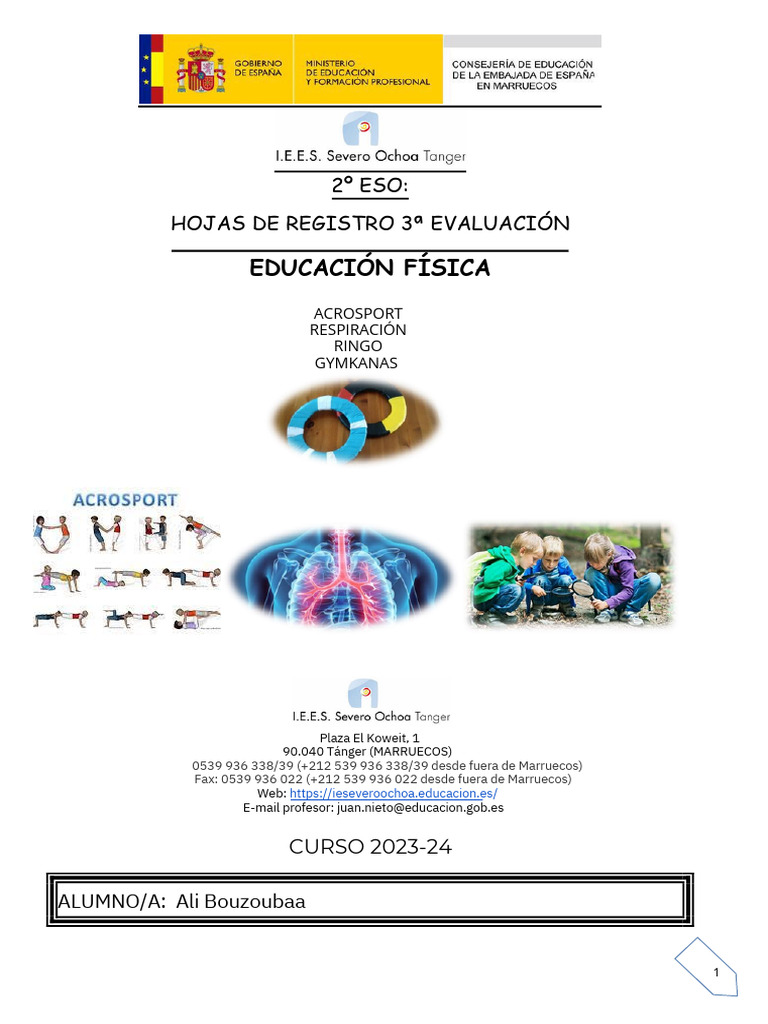 3 HR 3ª Evaluación 2º ESO 2024.pdf | PDF | Respiración