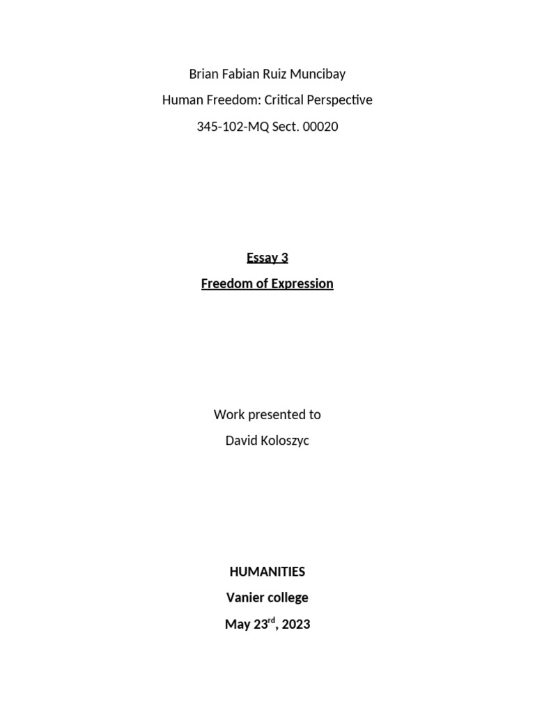 Freedom of Expression | PDF | Freedom Of Speech | Socrates