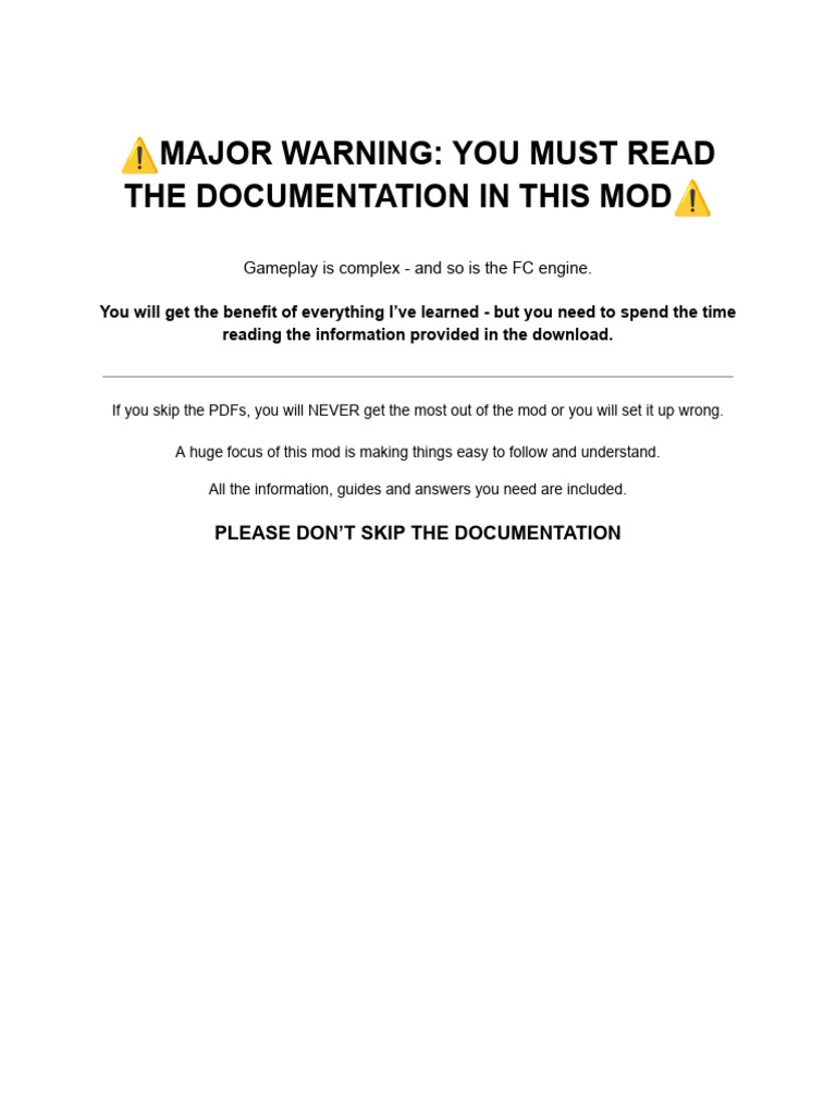 Essential Mod Documentation Guide | PDF