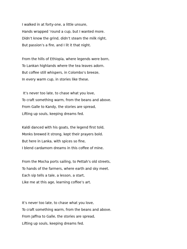 Coffee Song | PDF