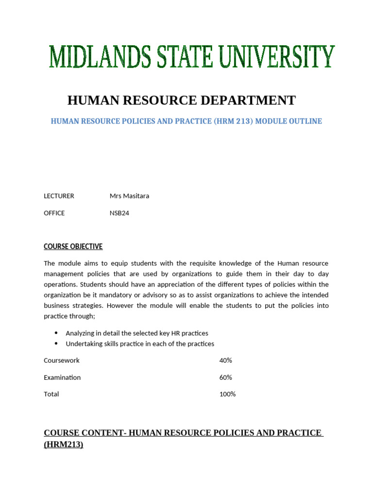 HRPP Module Outline | PDF | Human Resource Management | Evaluation
