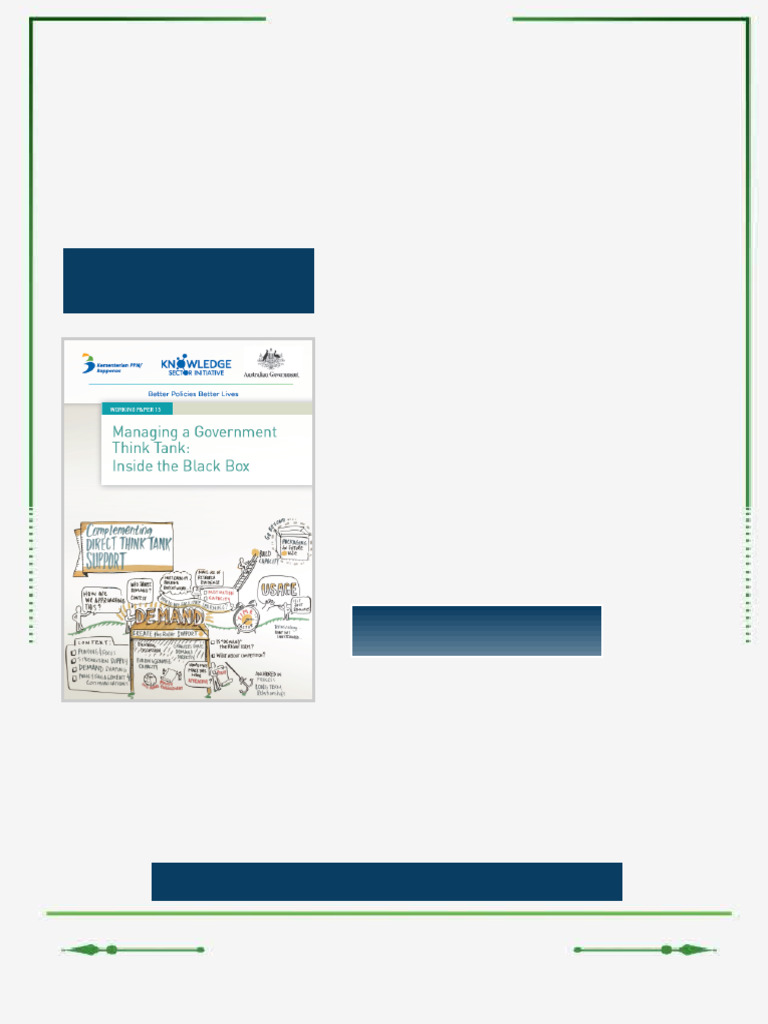 Managing a Government Think Tank Inside the Black Box 15th Edition ...