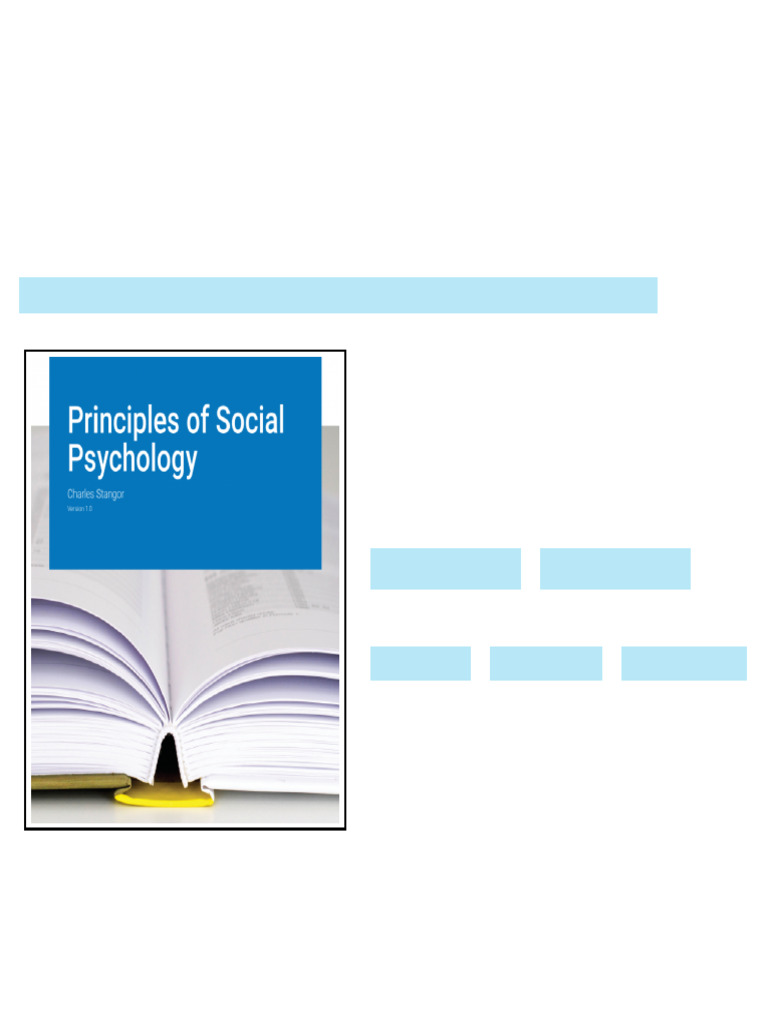 Test Bank for Principles of Social Psychology Version 1.0 by Stangor ...