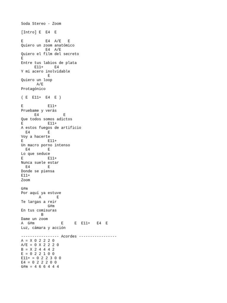 Soda Stereo - Zoom | PDF
