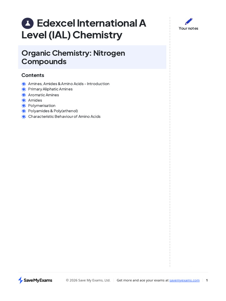 Nitrogen Compounds in Organic Chemistry | PDF | Amine | Amide