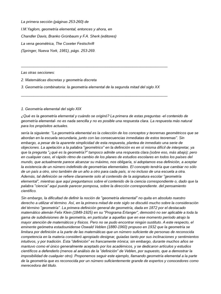 Geometría Elemental: Orígenes y Definición | PDF | Geometría | Euclides