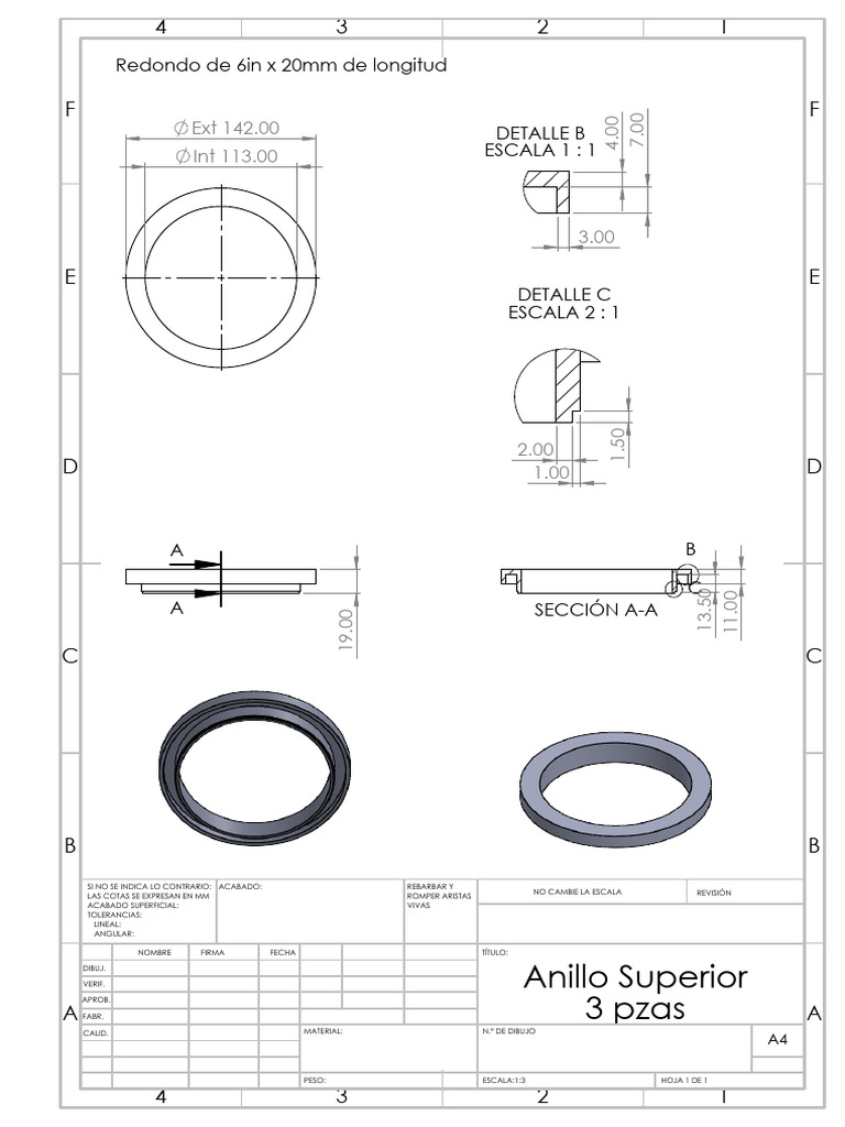 Diseño de Anillos: Especificaciones y Detalles | PDF