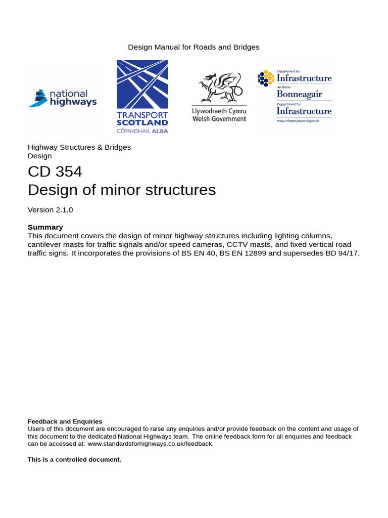 CD 354 Design of Minor Structures - Version 2.1.0 | PDF