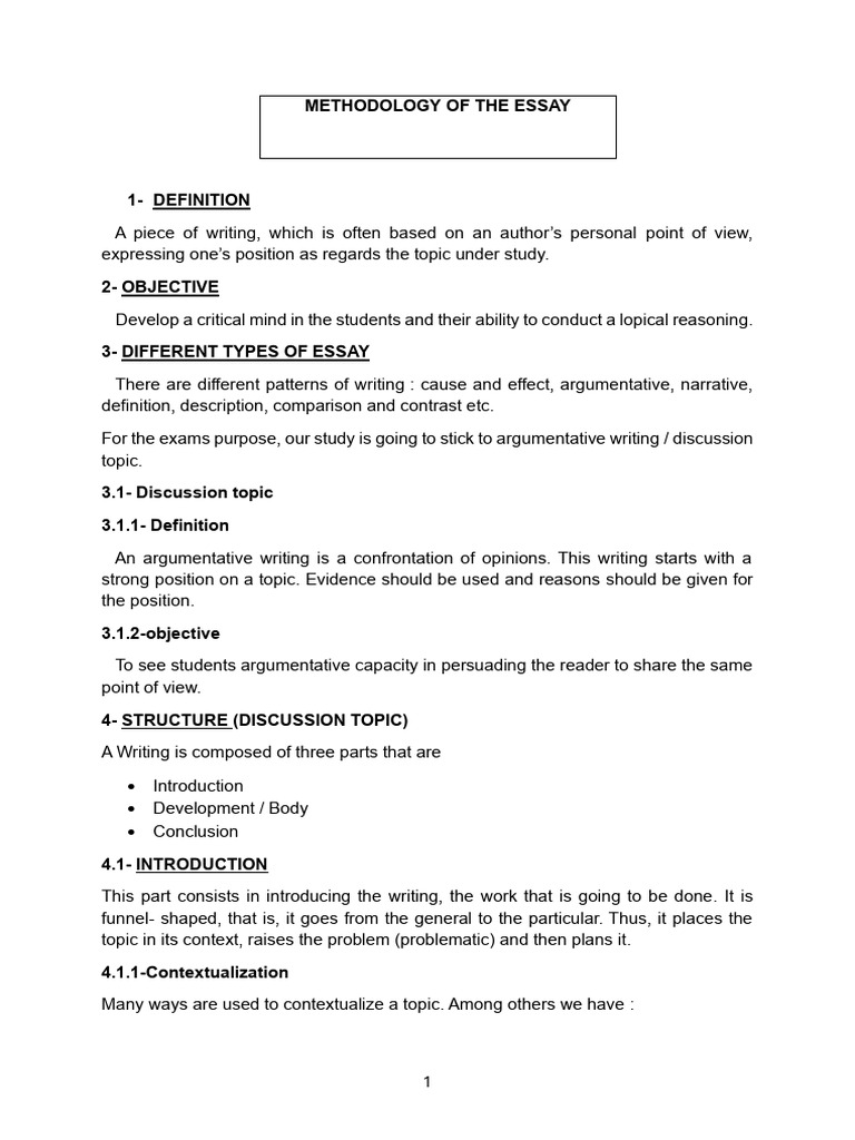 Essay Writing Methodology Guide | PDF | Essays | Epistemology