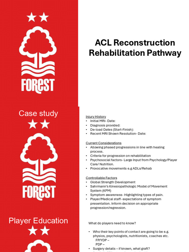 ACL Rehabilitation Pathway 1759588547 | PDF | Physical Therapy ...
