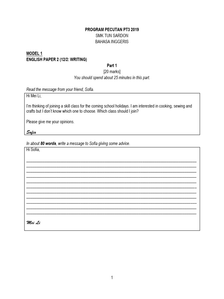 PT3 Sudden Death (Paper 2, Model 1) | PDF