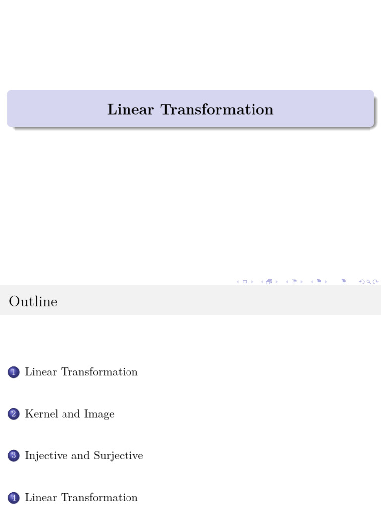 LinearTransfmt 1 | PDF | Linear Map | Matrix (Mathematics)