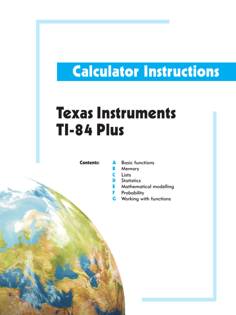 TI-84 Plus Calculator Guide | PDF | Trigonometric Functions | Calculator