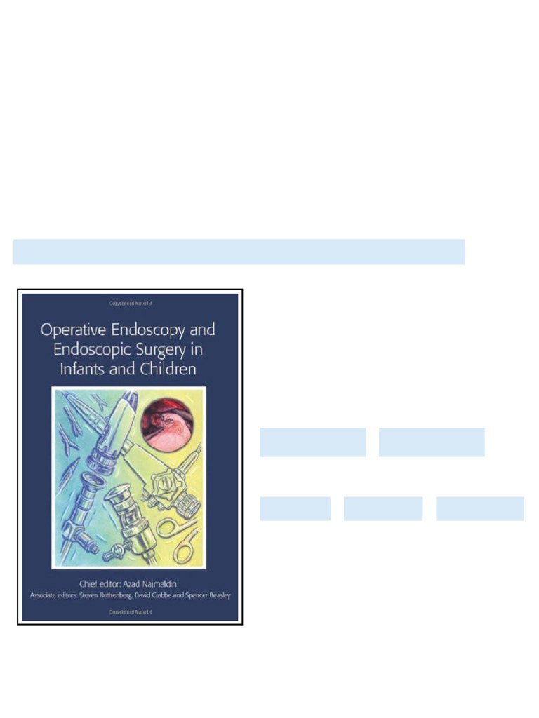 (Ebook) Operative Endoscopy and Endoscopic Surgery in Infants and ...