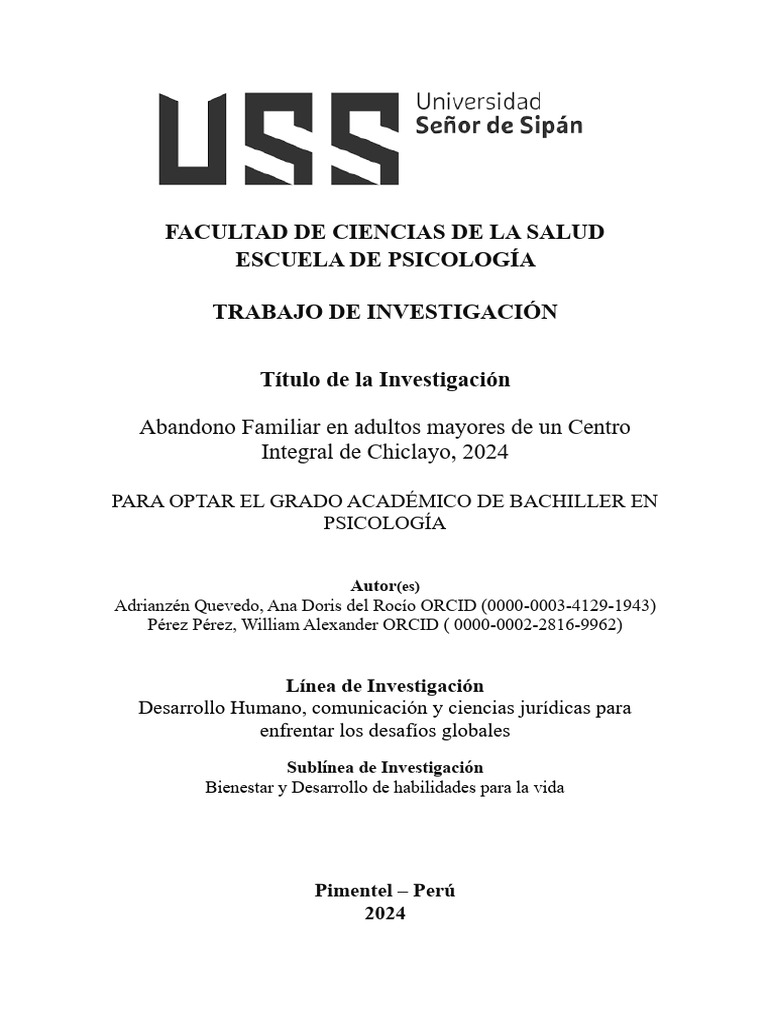 ANA DORIS MODELO DE INVESTIGACIÓN | PDF
