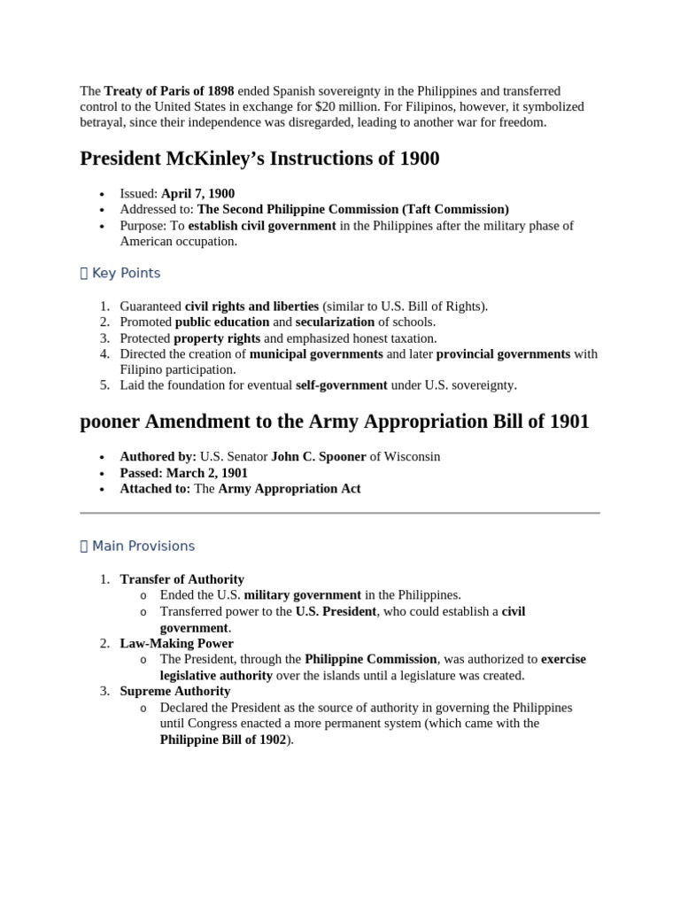 The Treaty of Paris of 1898 Ended Spanish Sovereignty in the ...