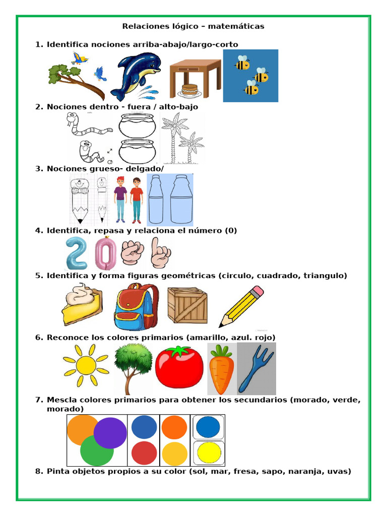 2 Cuestionario Para Inicial Tema Naturales Matemáticas Etc | PDF