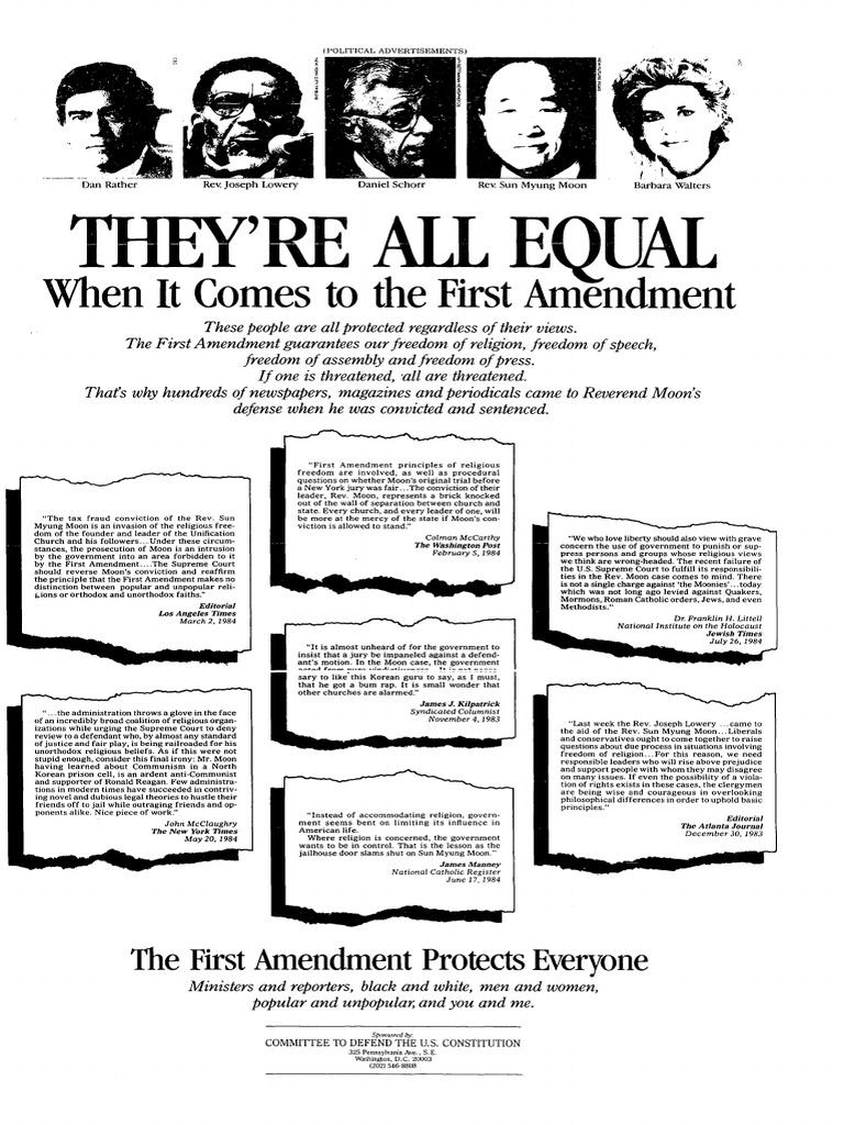 SMM They are all equal | PDF | First Amendment To The United States ...
